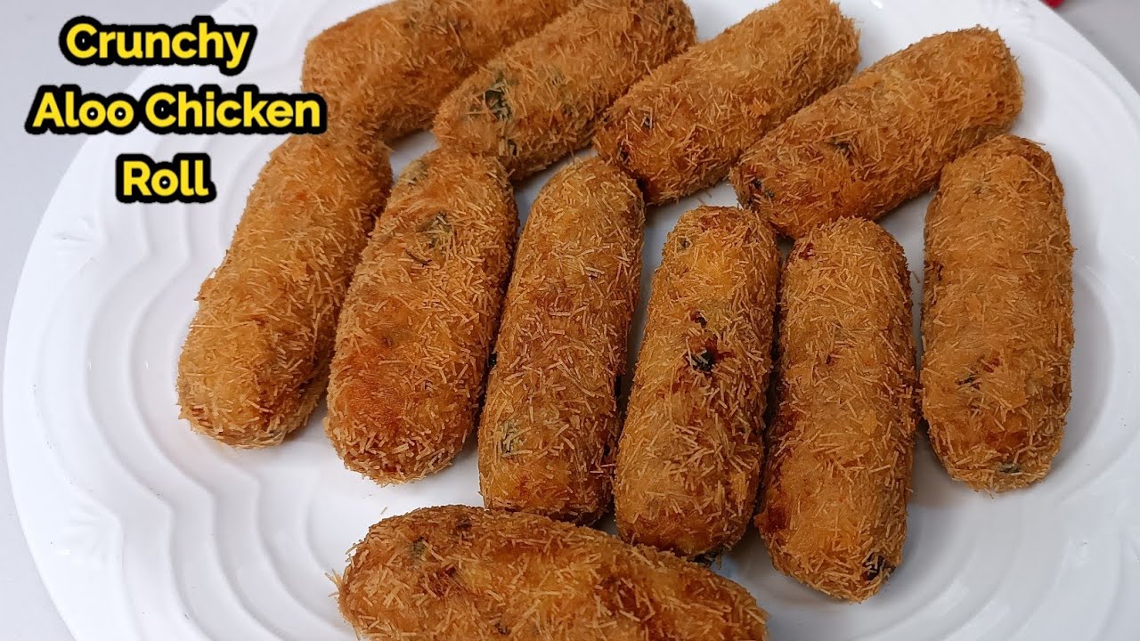 Chicken Aloo Roll Recipe | Crunchy Chicken Aloo Roll Recipe | Chicken ...