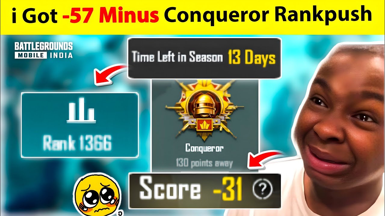 🇮🇳i Got -57 Minus Full Demotivate😔 Solo Conqueror Push - YouTube