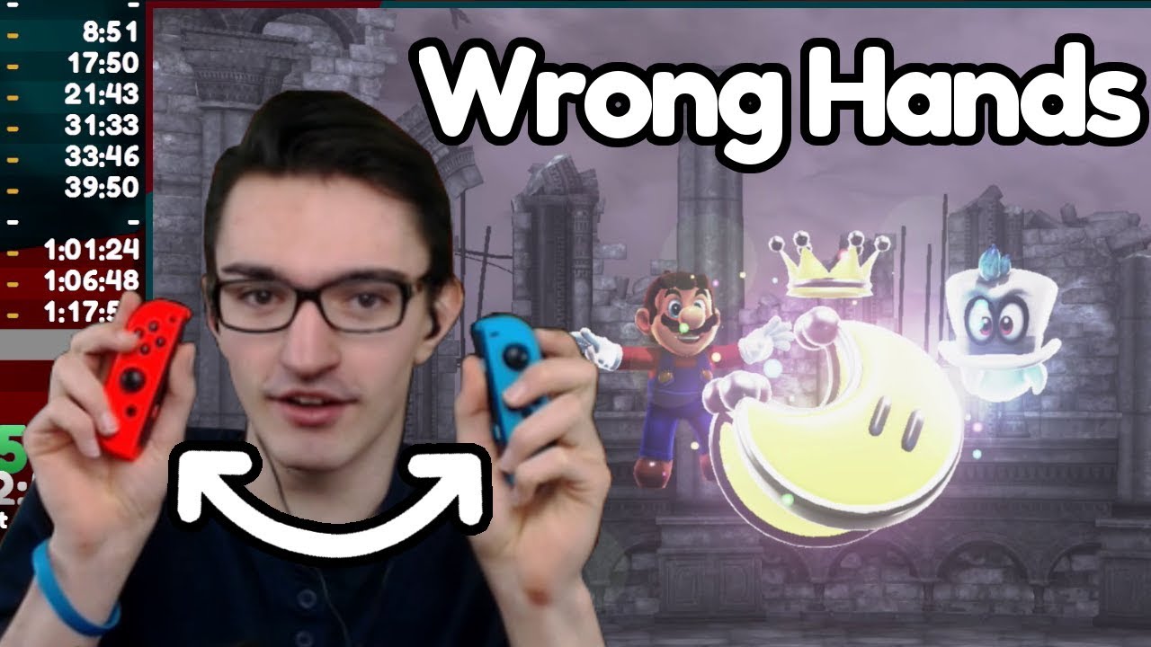 Beating Super Mario Odyssey With Joycons in the Wrong Hands - YouTube