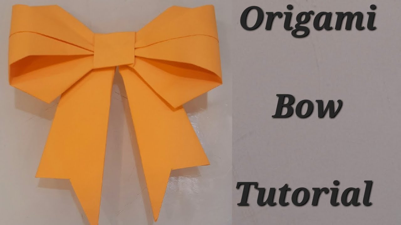 Origami: How to make easy paper bow/ribbon 🎀 - YouTube