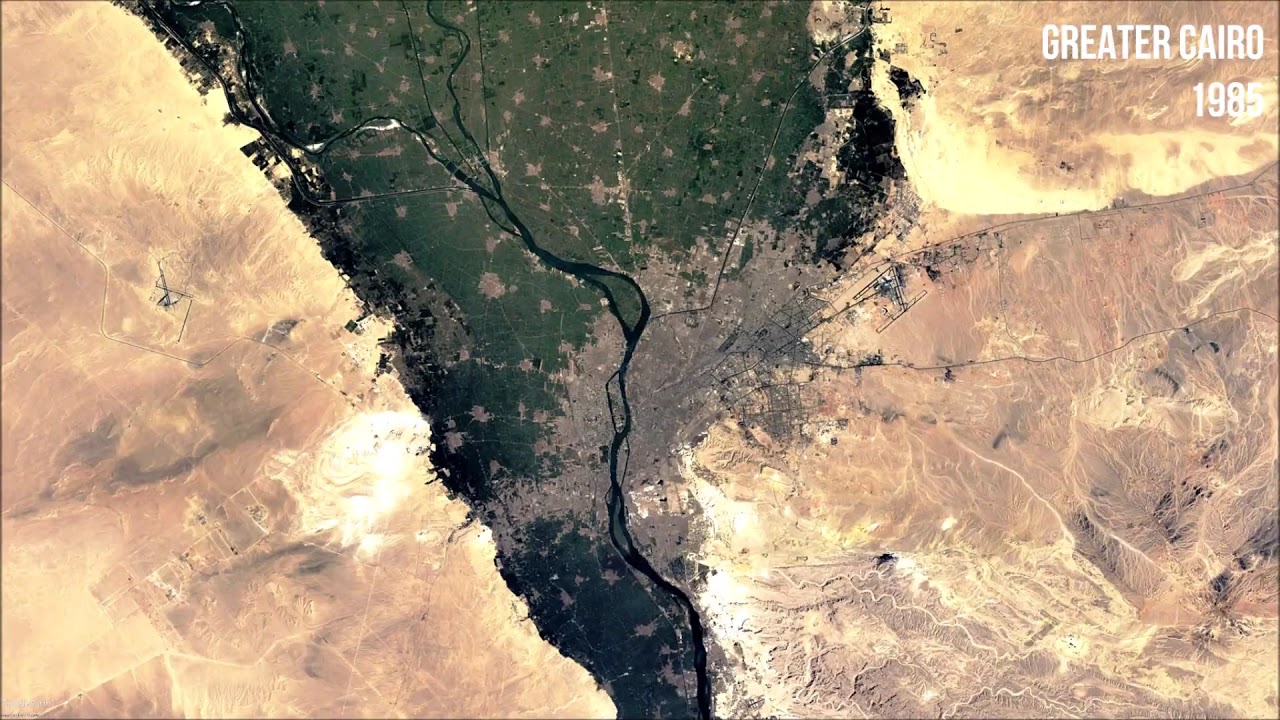 Urban growth of Greater Cairo and Nile Delta (1985 - 2020) - YouTube
