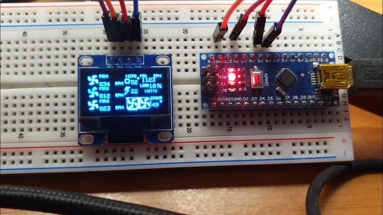 Computer stats display with an arduino oled. - YouTube