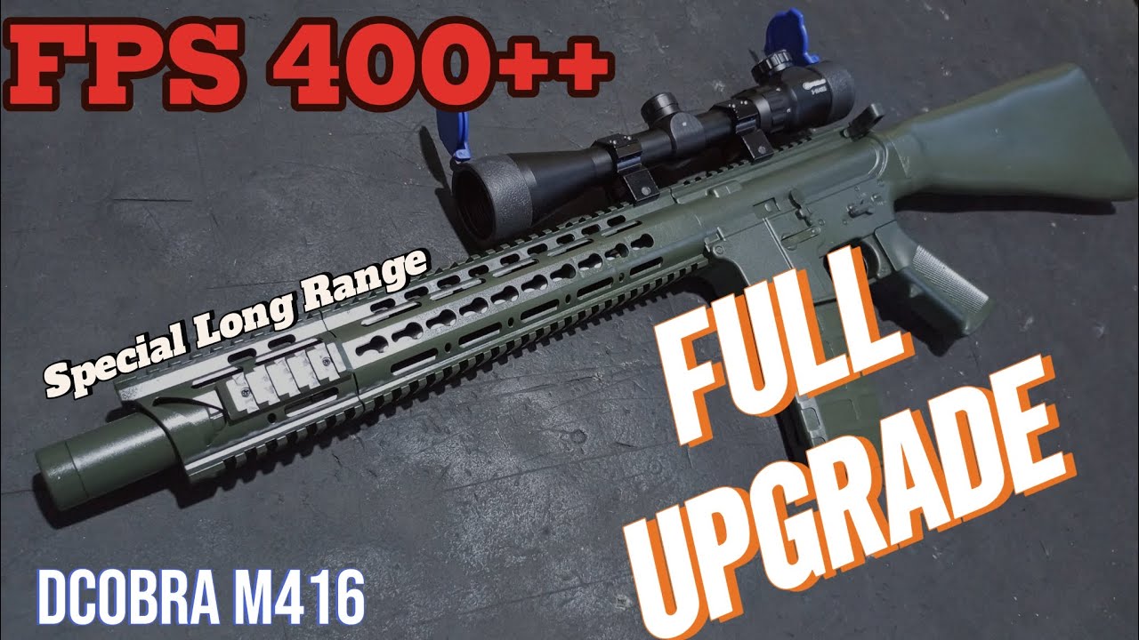 Spesial Long Range Dcobra M416 Full Upgrade | Airsoft Spring - YouTube