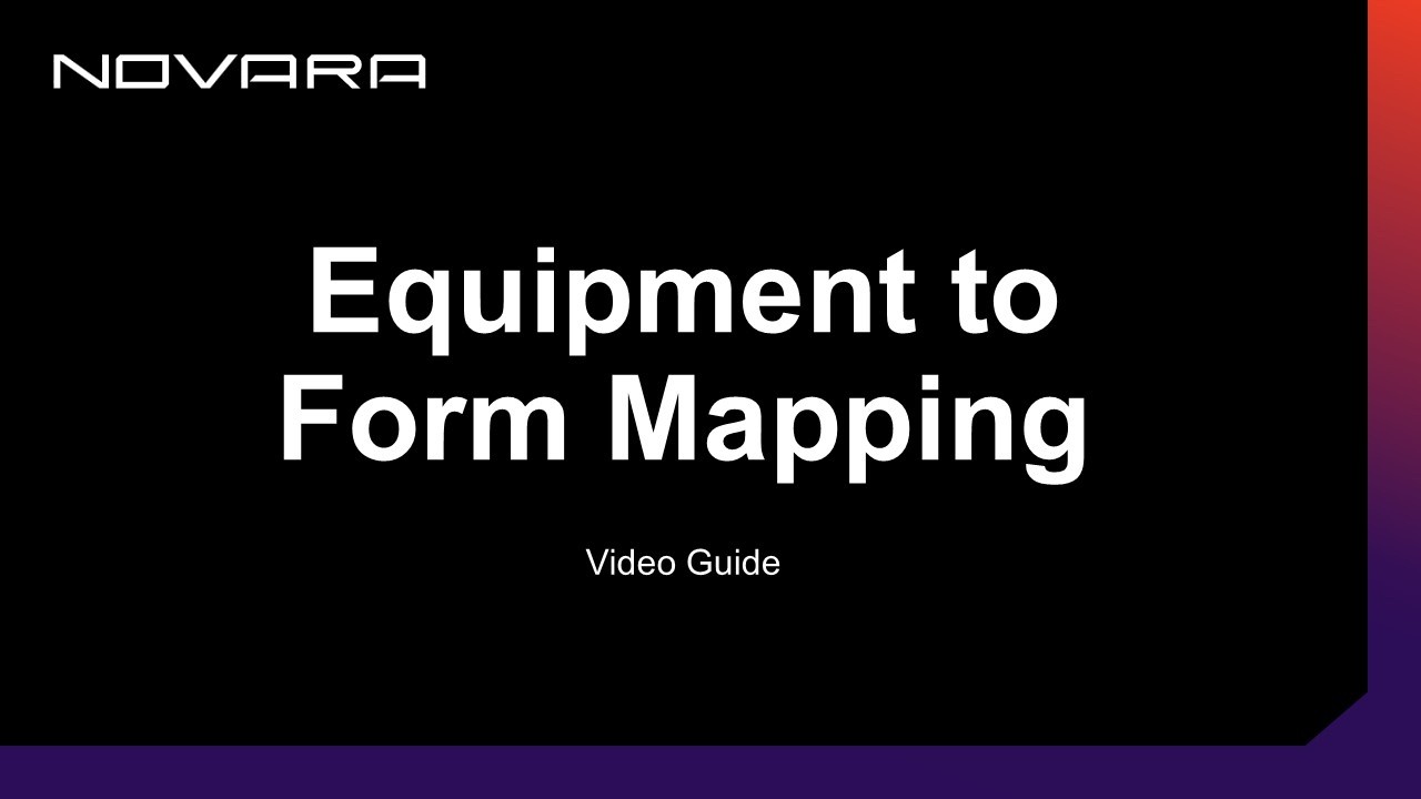 Equipment to Form Mapping - YouTube