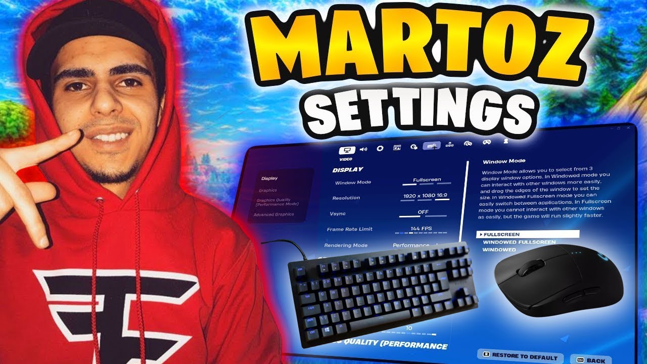 FaZe Martoz *NEW* SETTINGS In Chapter 5! (UPDATED SENS!) - YouTube