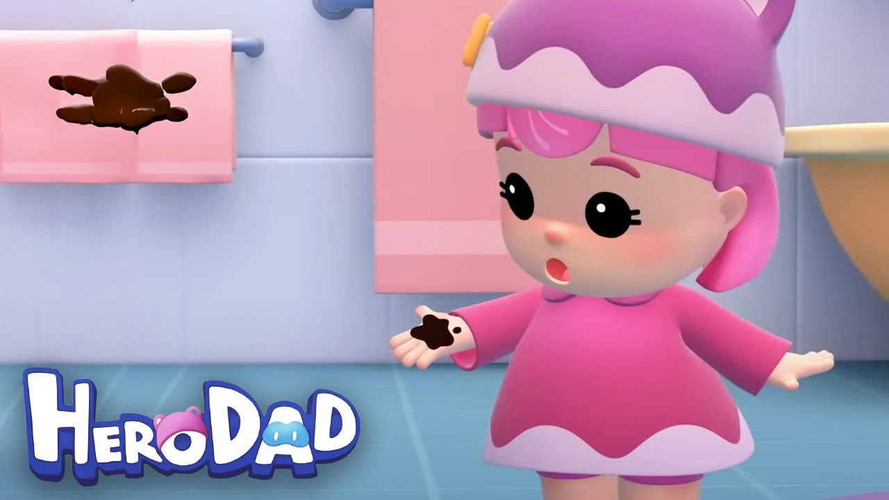 Little Girl makes a Big Mess | Hero Dad | Cartoon for Toddlers and ...