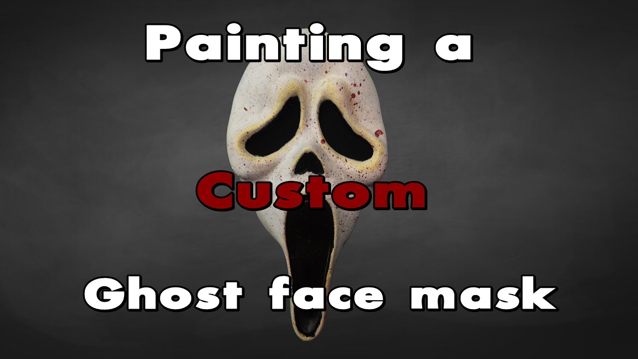 Painting a custom Ghost face mask - YouTube