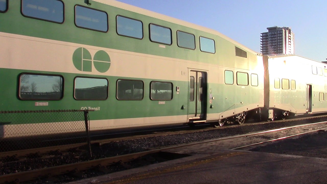 GO Transit train at Pickering station. - YouTube