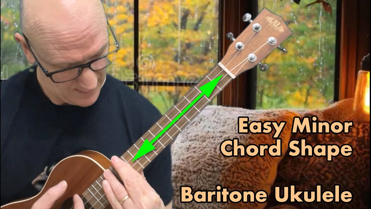 Easy minor chord shape you can play right up the neck of the baritone ...
