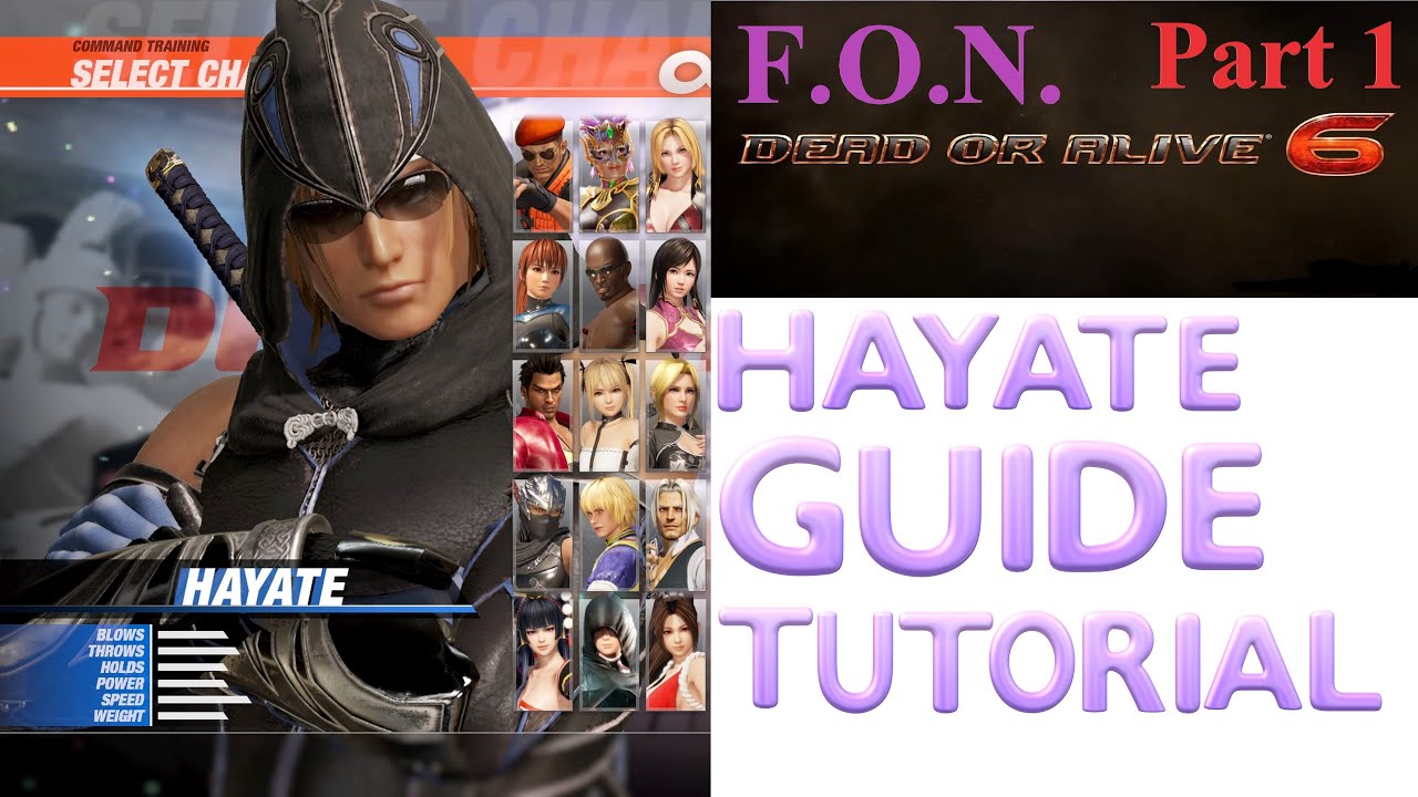Dead or Alive 6: HAYATE GUIDE Tutorial - YouTube
