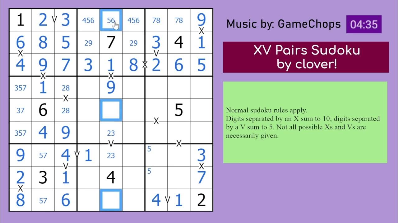 Genuinely Approachable Sudoku: XV Pairs Sudoku | 2 February 2024 - YouTube