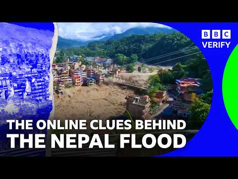 Verifying the unbelievable videos from Nepal’s floods | BBC News