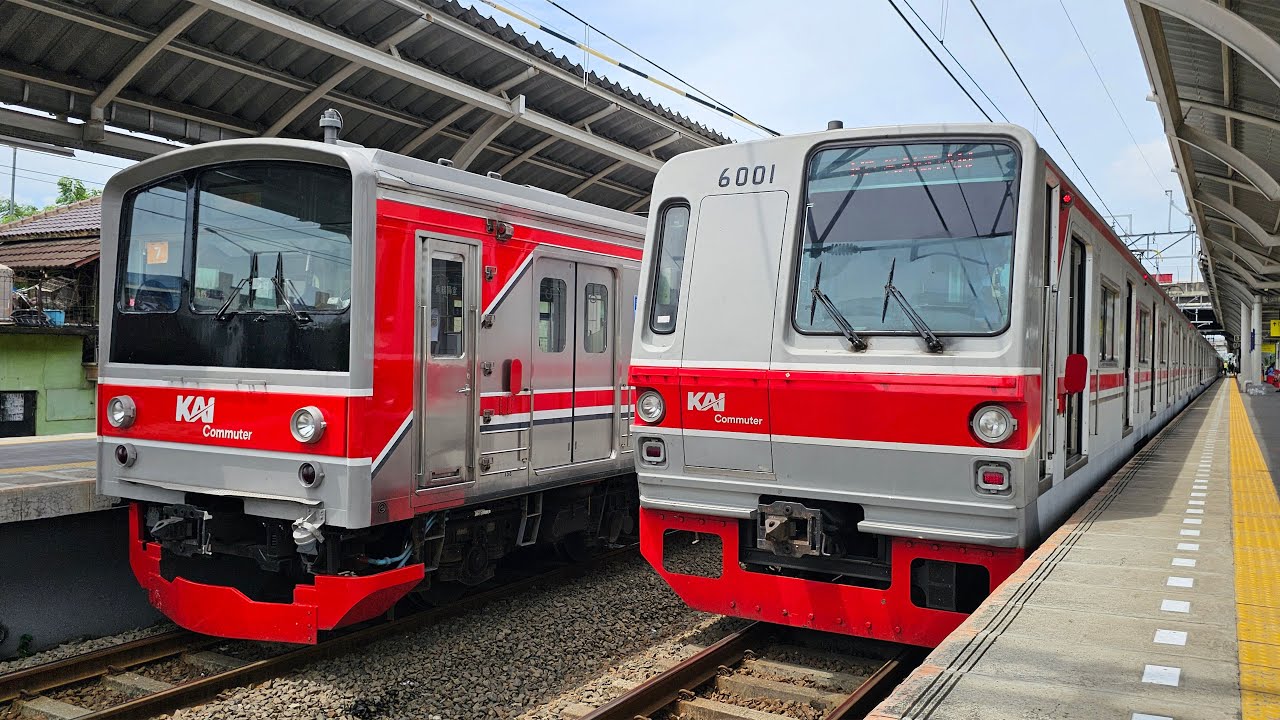 [4K] Stasiun Cakung: Kompilasi Kereta JR 205, TM 6000, CC 203, CC 206 ...