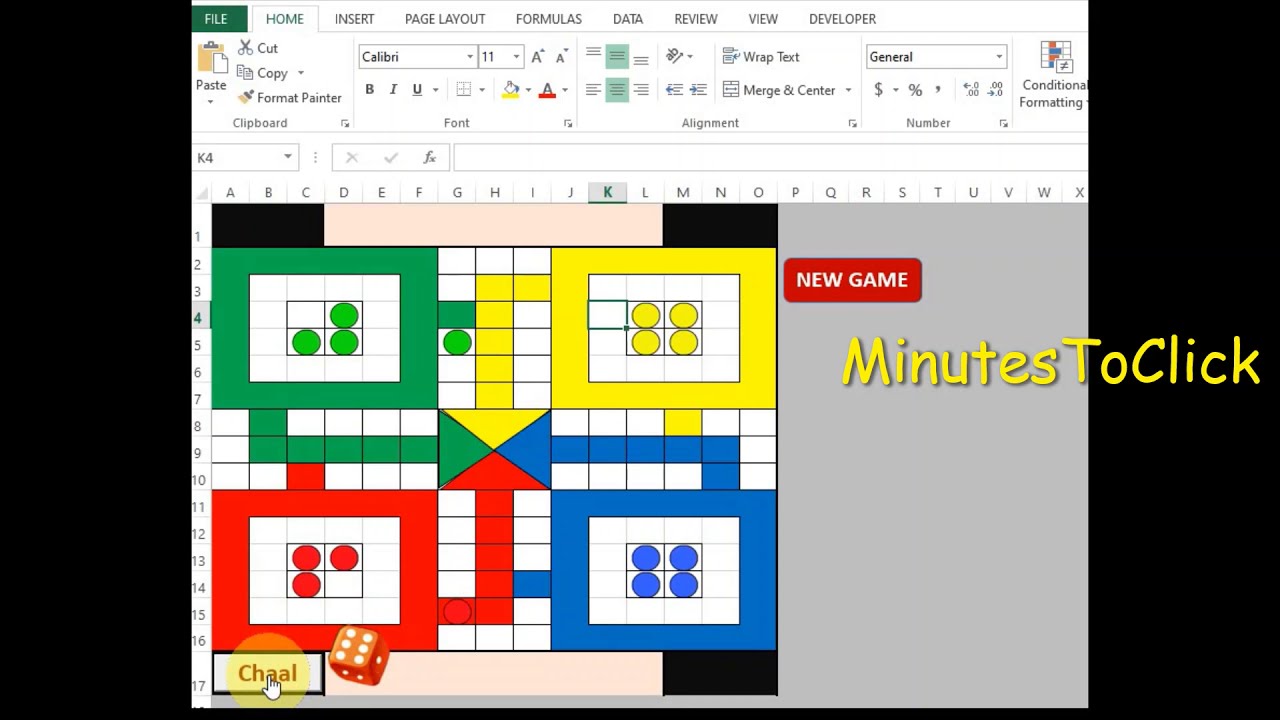 Excel Gamification Fully Functional Ludo Game Youtube