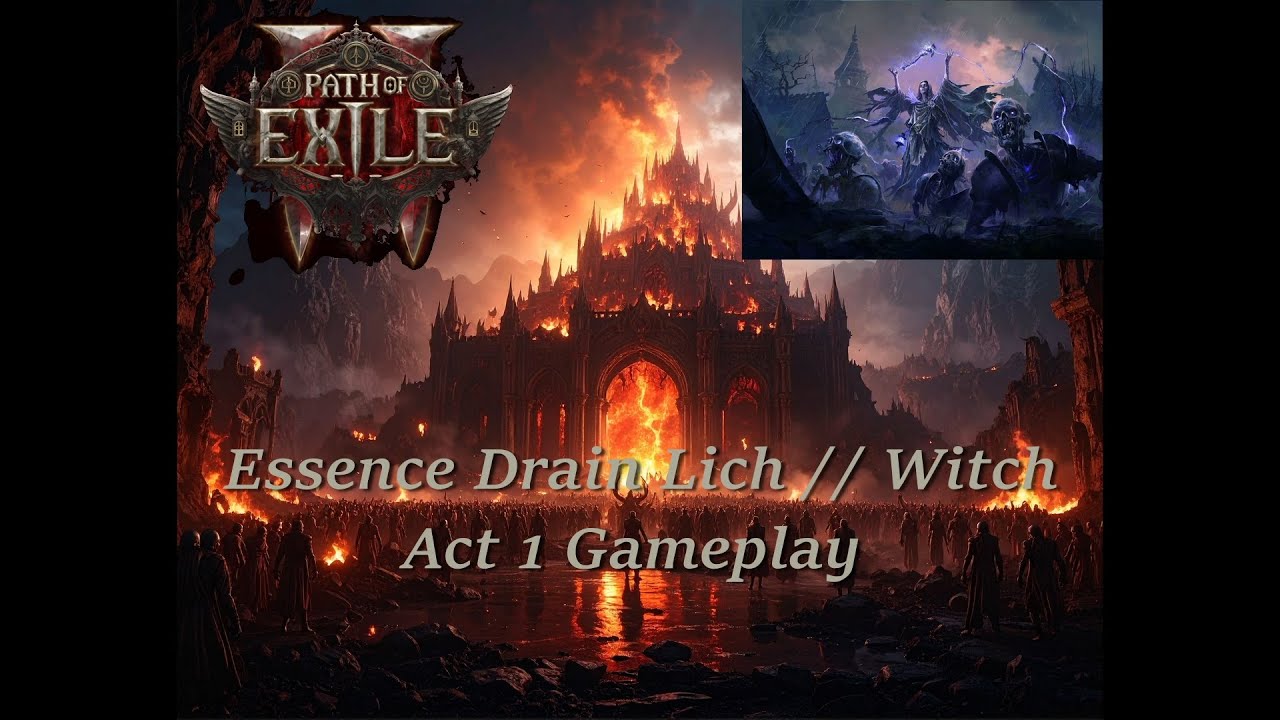 🔥[PoE 2] Act 1 Essence Drain Witch LVL 🔥 - YouTube