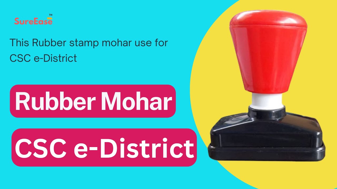 Rubber Stamp mohar for CSC e-District | Pre-ink stamp | Mohar ...