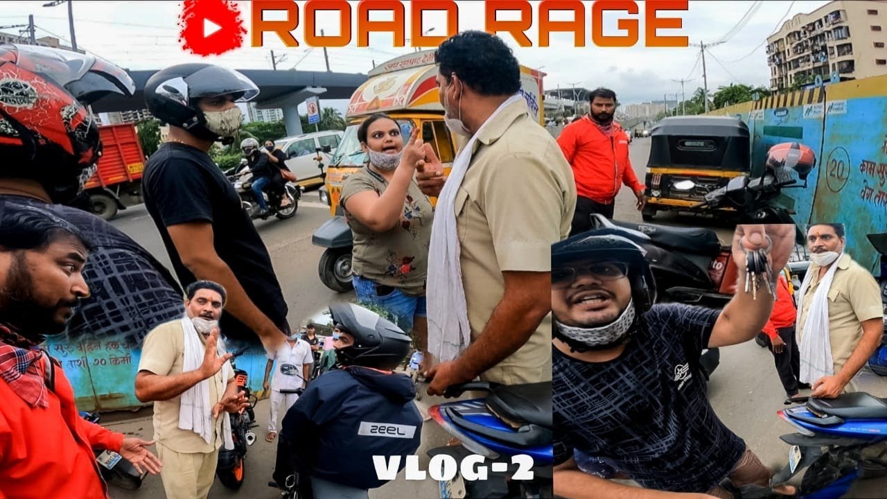 | Road rage in Mumbai | Rickshaw driver ki hui pittai | Road rage gone ...