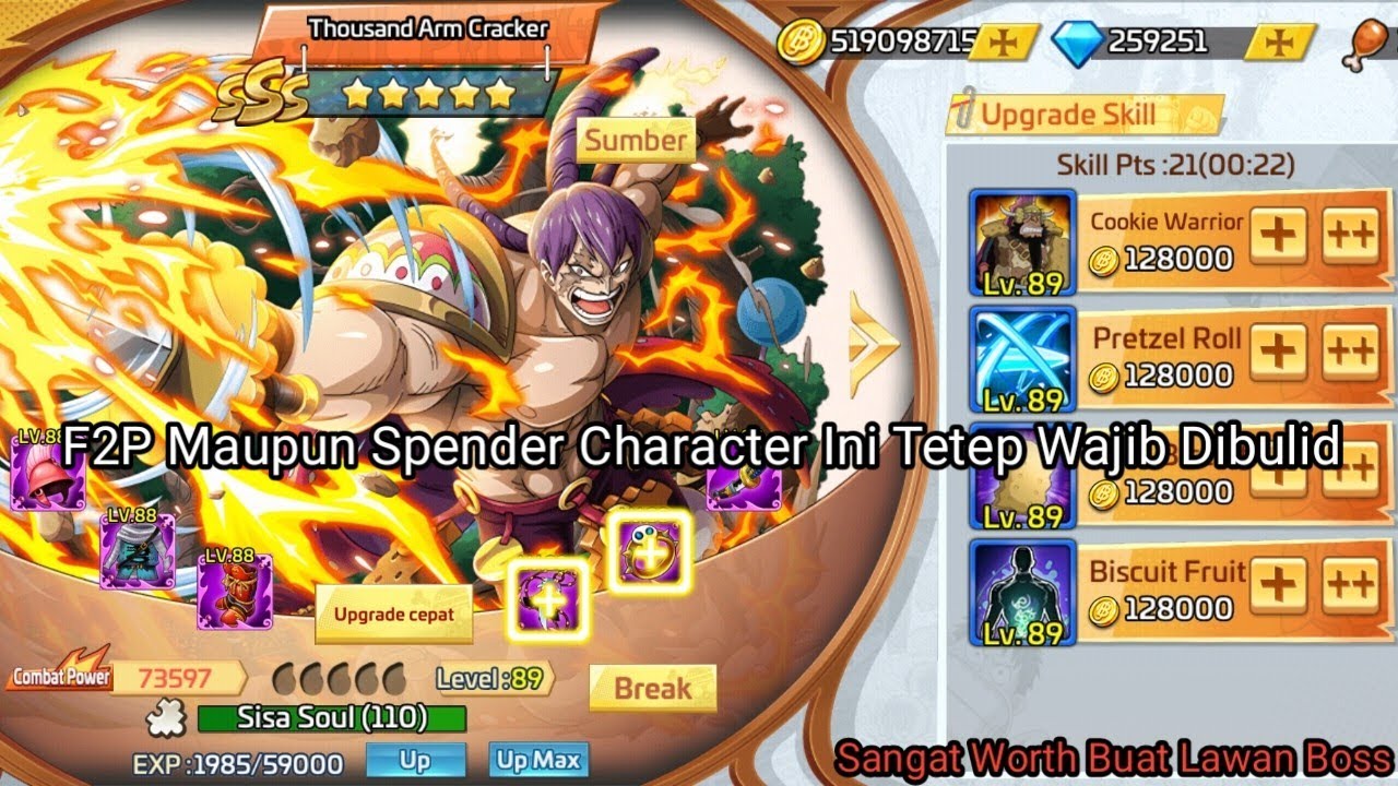Bahas Skill Thousand Arm Cracker | One Piece The Great Voyage - YouTube