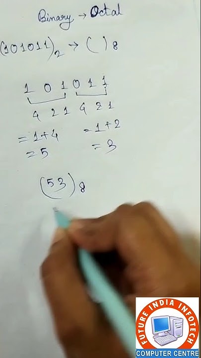 Number system: binary to Octal conversion ‼️ #computer #video #binary #octal #conversion - YouTube