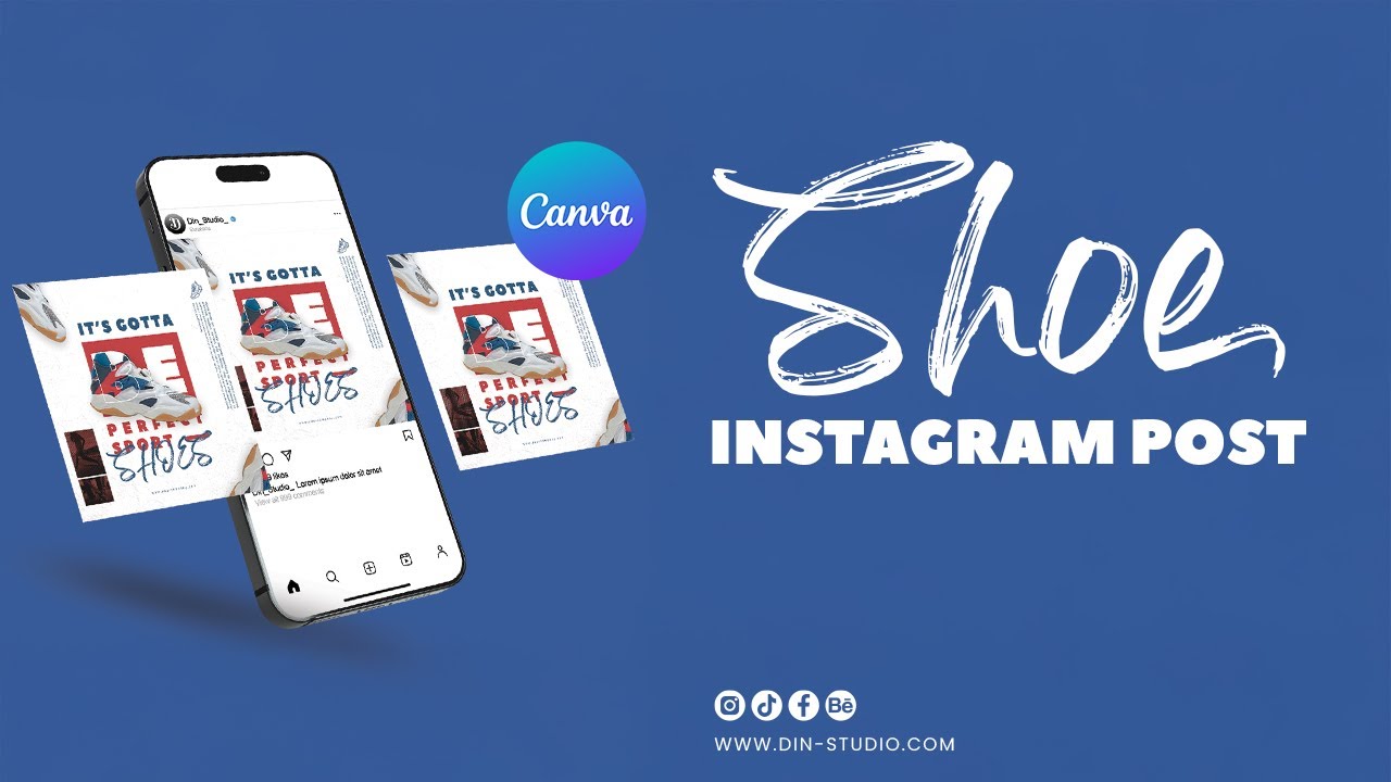 Simple Canva Tutorial for Stunning Shoe Instagram Post Design - YouTube