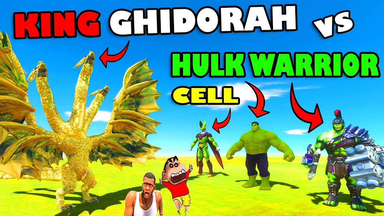UNDEFEATED KING GHIDORAH vs HULK, CELL and HULK WARRIOR CHOP and ...