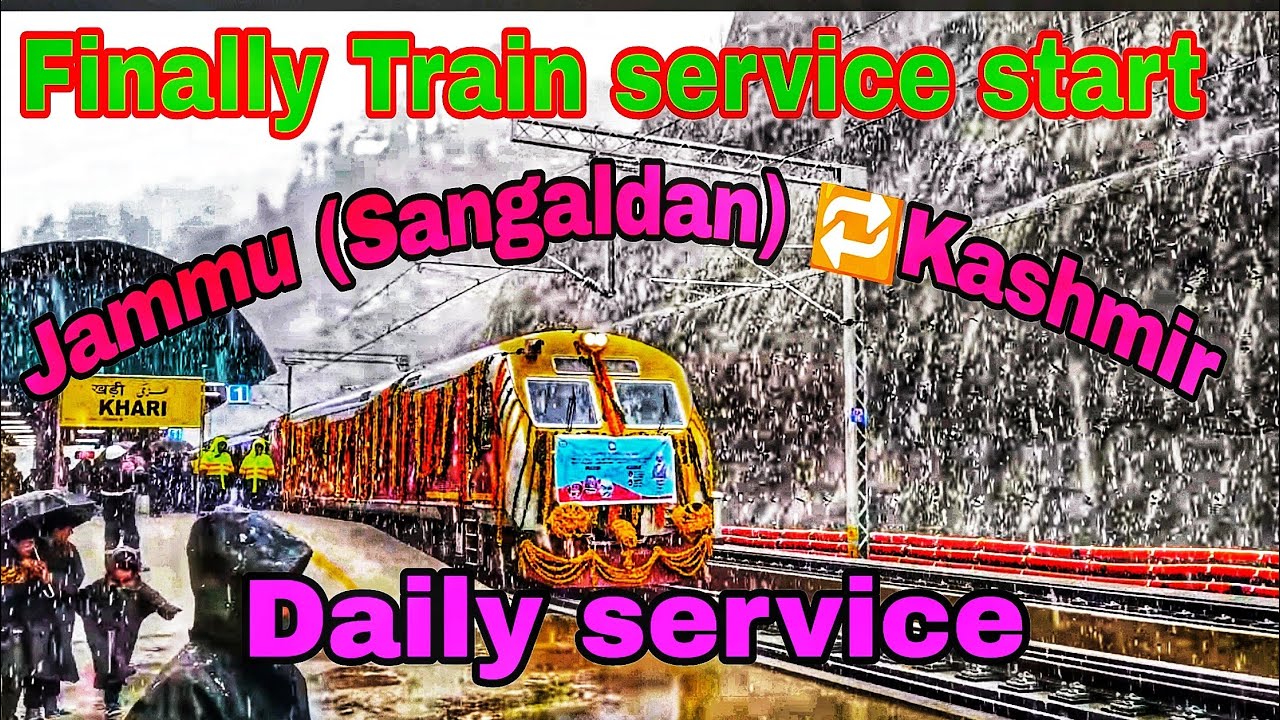 Finally Train service start from Sangaldan To Kashmir Train ...