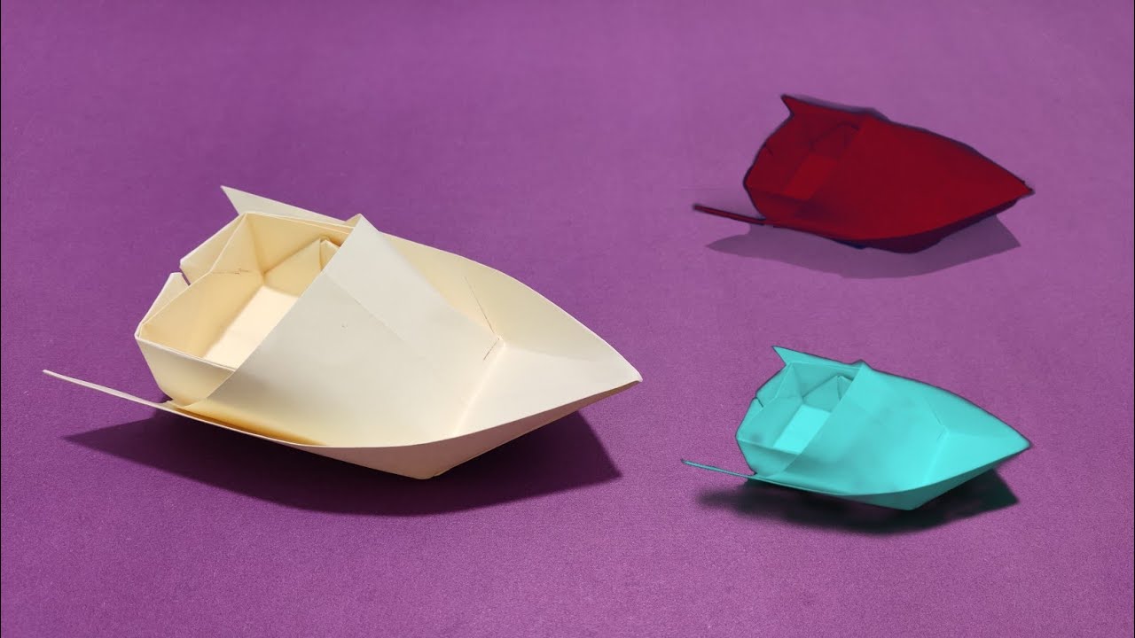 How to make a floating paper speedboat - the latest method - YouTube
