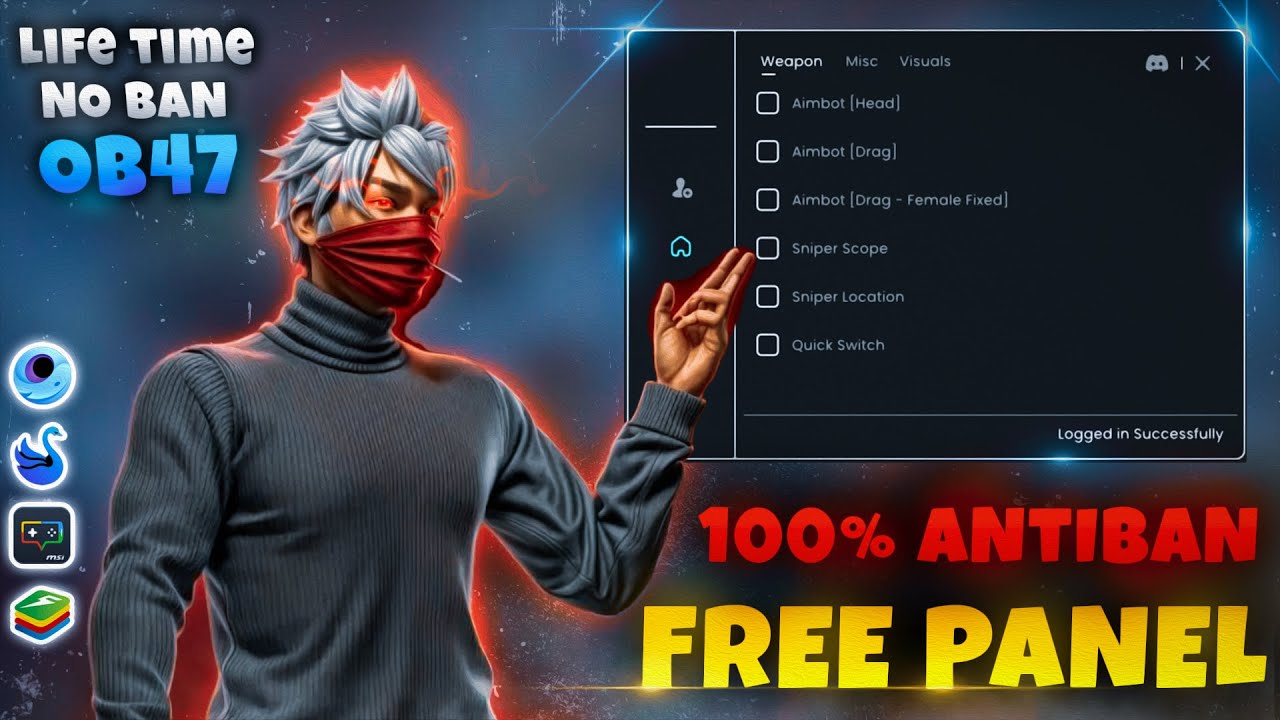 FREE PANEL PC GRATIS OB47 WALLHACK | SPEED | SNIPER LIFETIME FREE FIRE ...