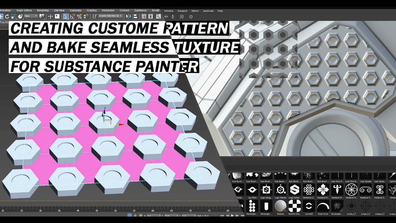 CREATING CUSTOME PATTERN and BAKE SEAMLESS TUXTURE FOR SUBSTANCE ...