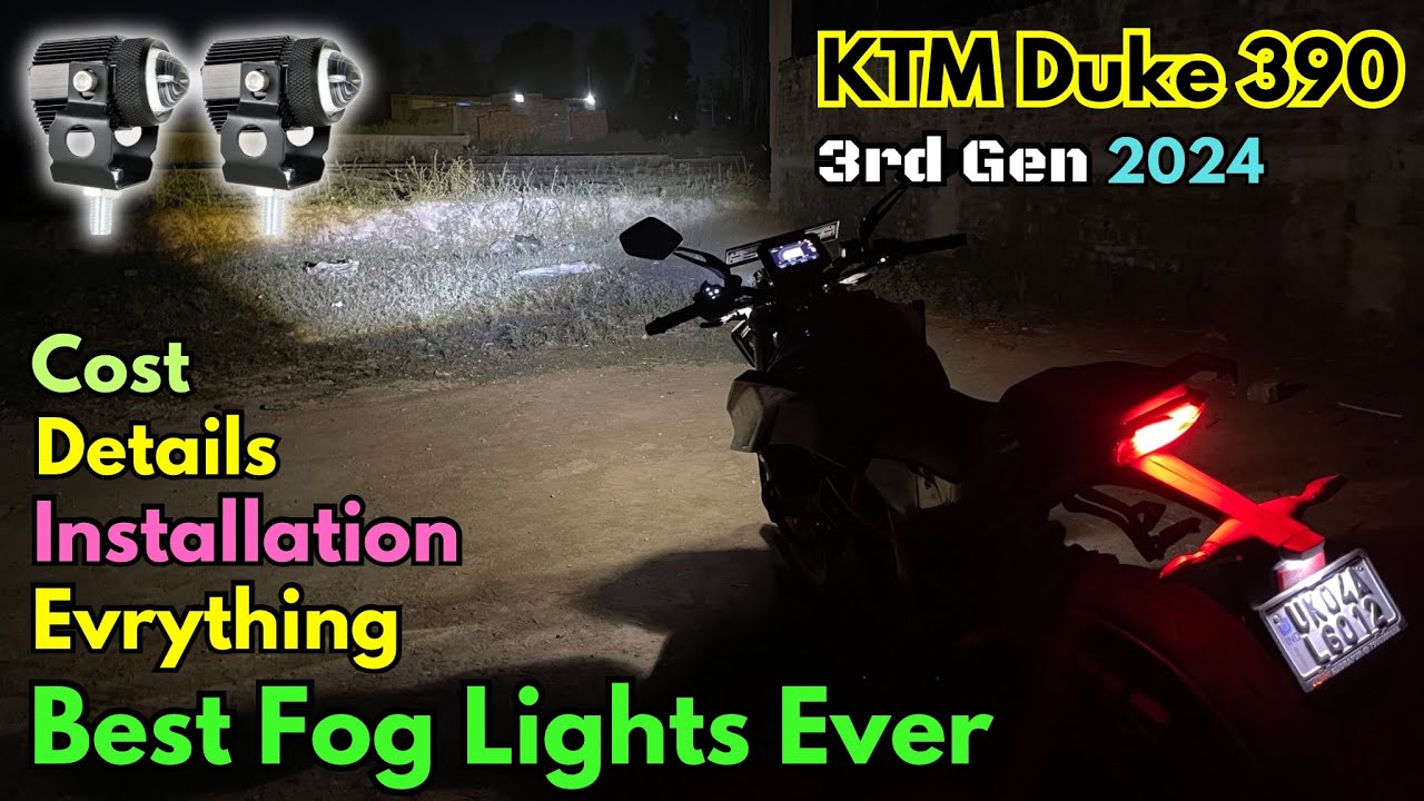 Best Fog Lights Ever || Cheapest Price || KTM Duke 390 3rd Generation ...