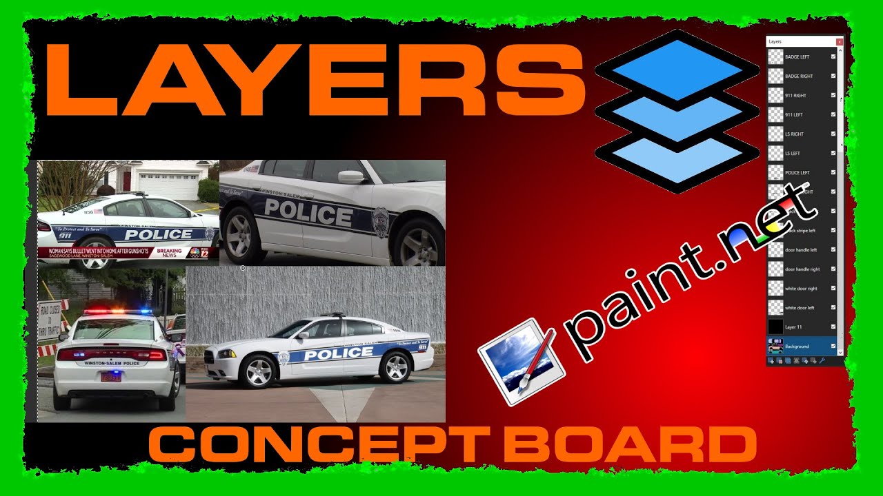 GTA5 Paint.net - CREATING LAYERS & CONCEPT BOARDS - YouTube