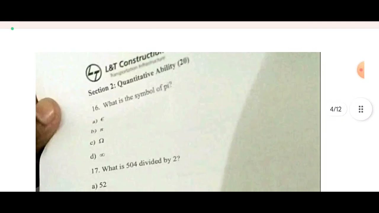 Larsen and toubro fls examination Paper with PDF// FLS Questions paper ...