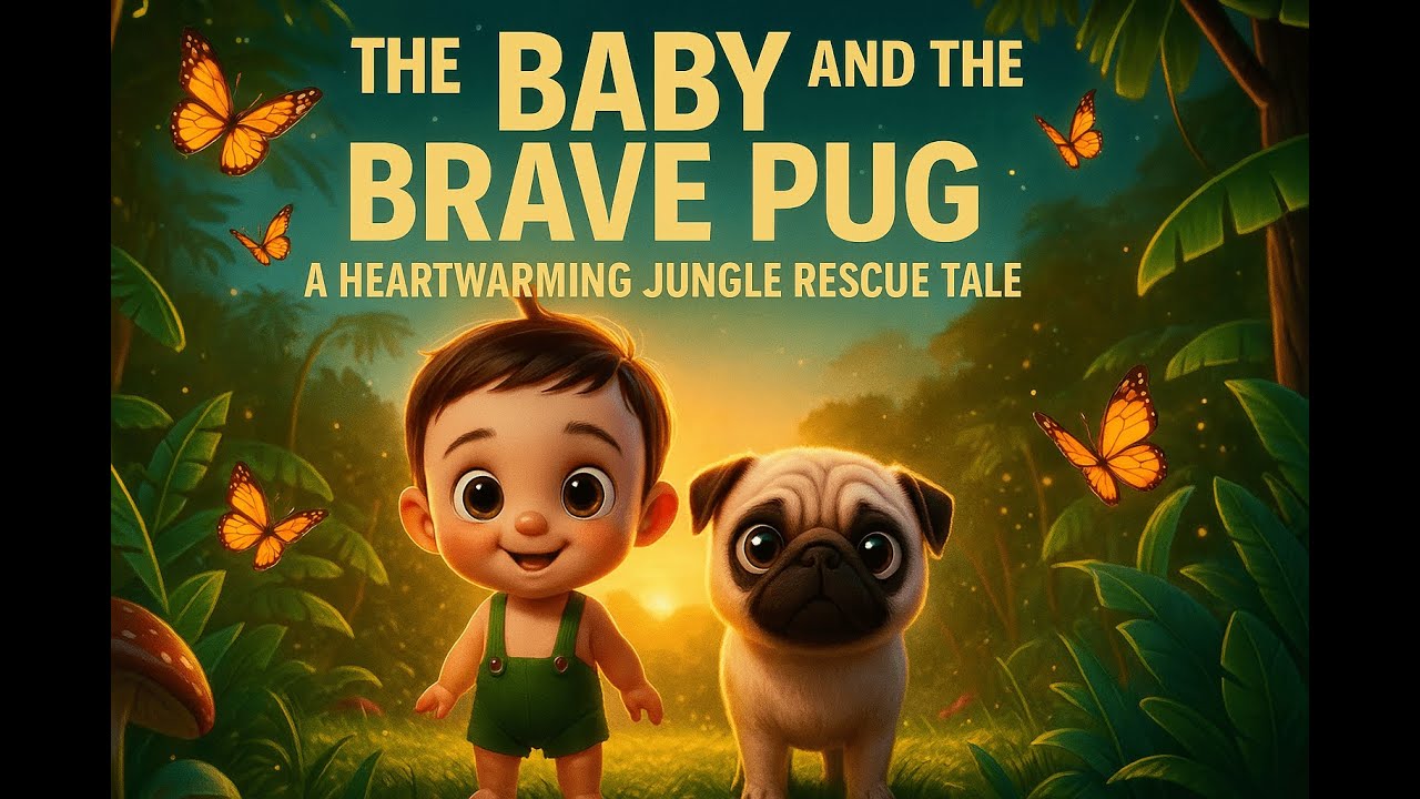 The Baby and the Brave Pug 🐾 | A Jungle Adventure Bedtime Story for ...