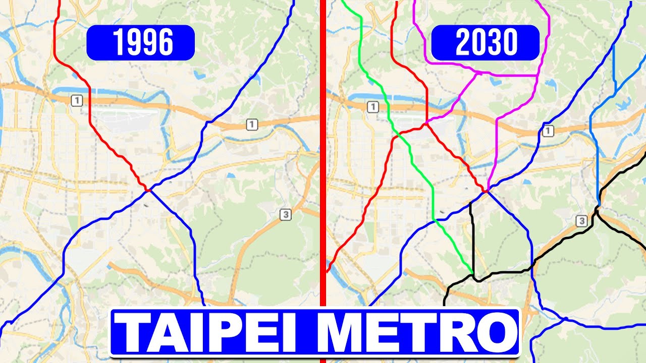 Evolution of Taipei Metro MTR 1996–2030! - YouTube
