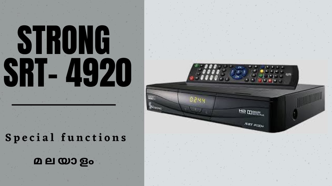 STRONG SRT- 4920 HD Satellite reciever || Special functions - YouTube