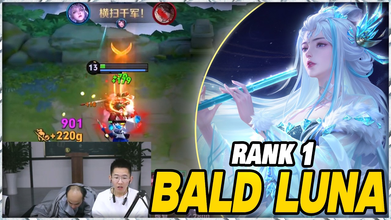ALMOST A PENTA KILL! 😱 42 STAR BALD LUNA INSANE SOLO CARRY (HOK) - YouTube