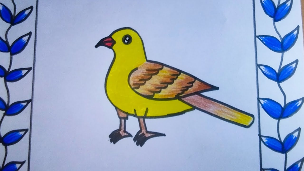 Chidiya Ka Chitra / How To Draw A Sparrow / Sparrow Drawing Easy ...