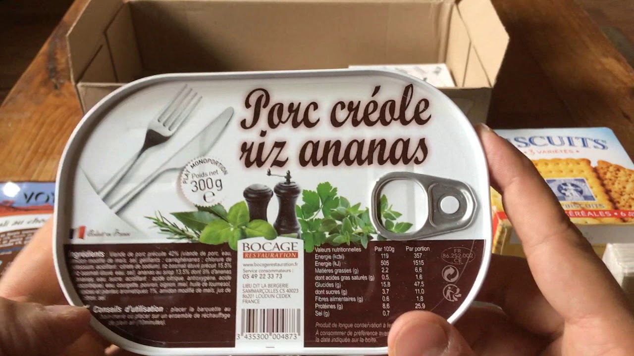 French RCIR 24 Hour Ration Menu 9 Review Duck,Pork and weird pate - YouTube