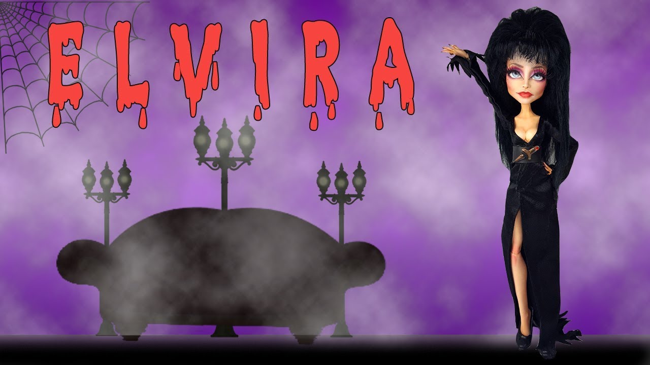 OOAK Elvira Monster High Doll Custom Repaint Dress Making and Knife ...