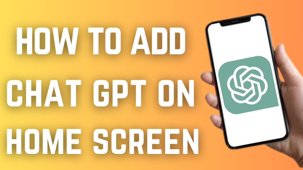 How To Add Chat GPT On Home Screen (2023) - YouTube
