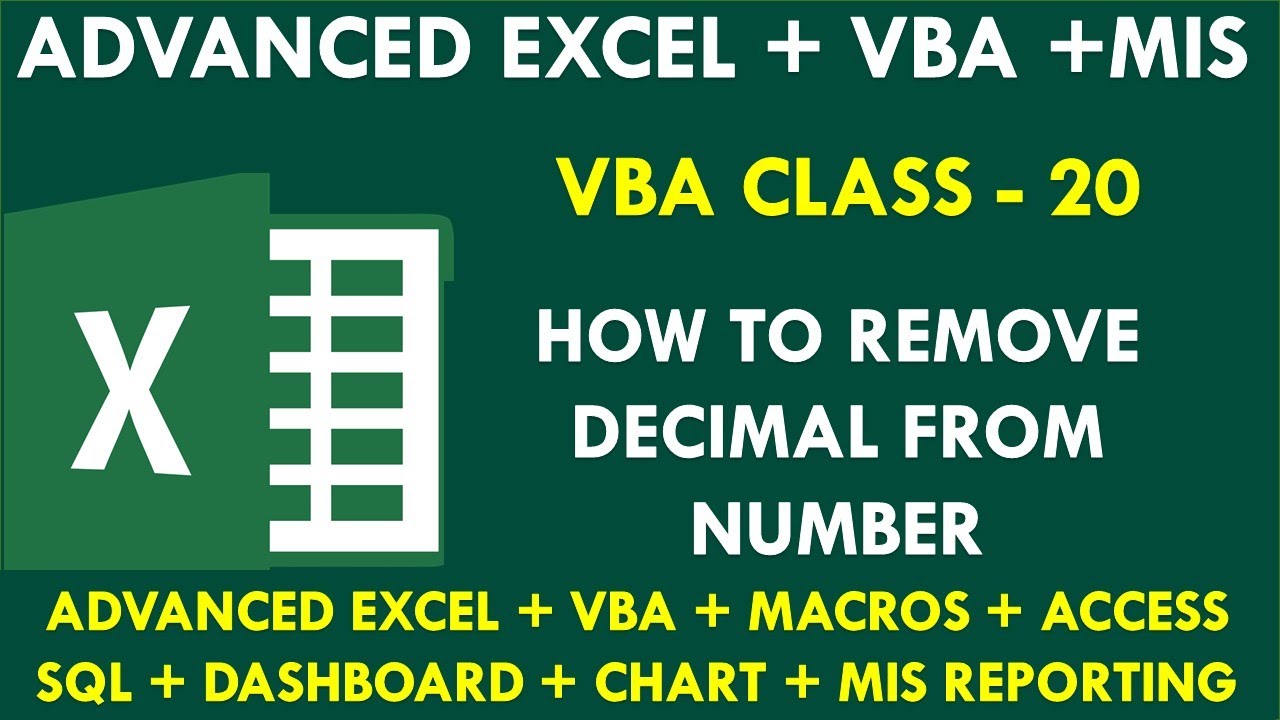 How To Remove Decimal Without Rounding In Microsoft Excel LIve Training How To Remove Decimal Without Rounding In Microsoft Excel LIve Training