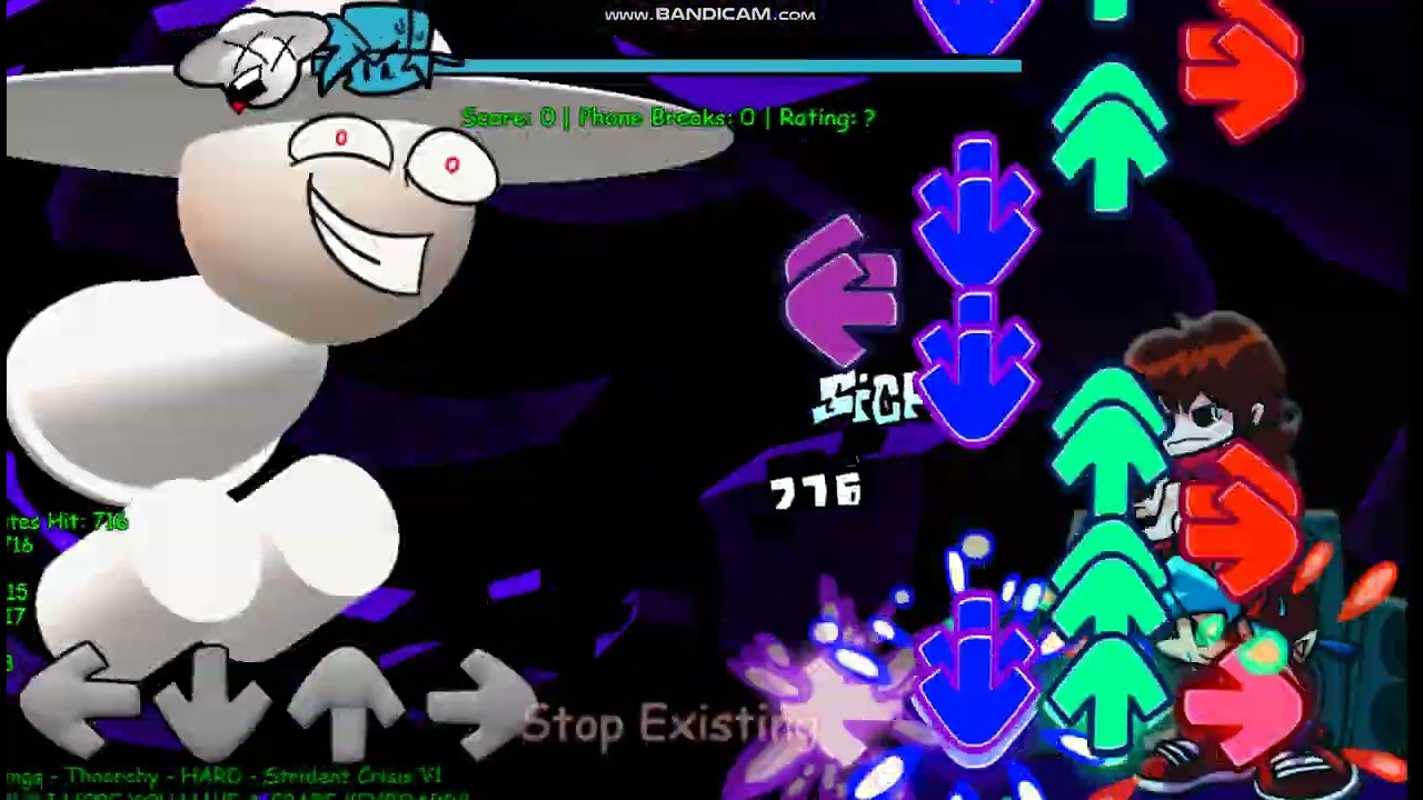 FNF THEARCHY! BADHU'S SIDE ALL 4 NOTES! SPAM CHARTING! (FNF KBH VS Dave ...