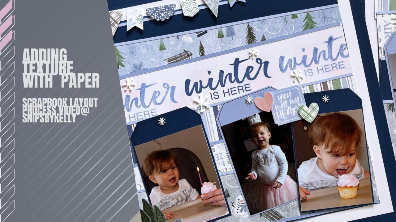 Creating Scrapbook Layout Backgrounds: Adding Texture With Paper - YouTube