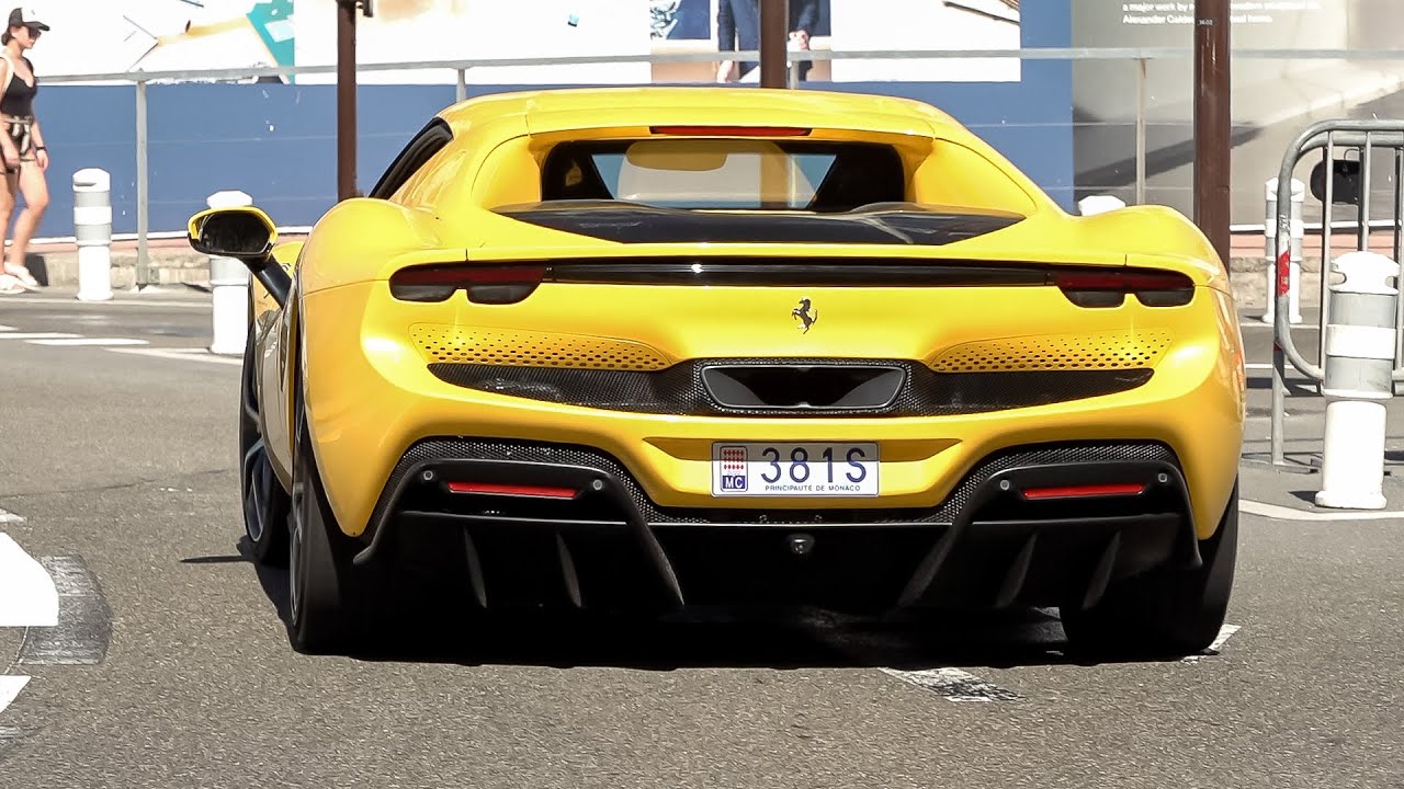 NEW 819HP Ferrari 296 GTB - V6 Sounds & Driving in Monaco ! - YouTube