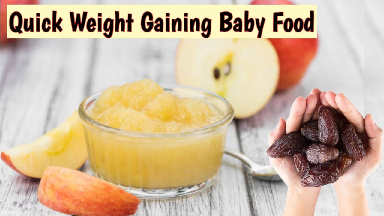 Apple Puree for Baby Weight Gain | Semi Solid for 5 Months+ Baby - YouTube