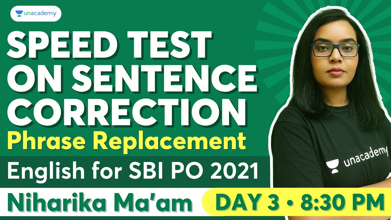 Speed Test on Sentence Correction / Phrase Replacement - 3 | English ...