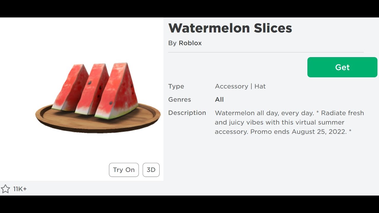 Cách lấy item Watermelon Slices "Free" // Roblox - YouTube