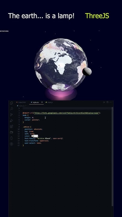 3D Earth #htmlcssjs #threejs #codechallenge #development #programming - YouTube