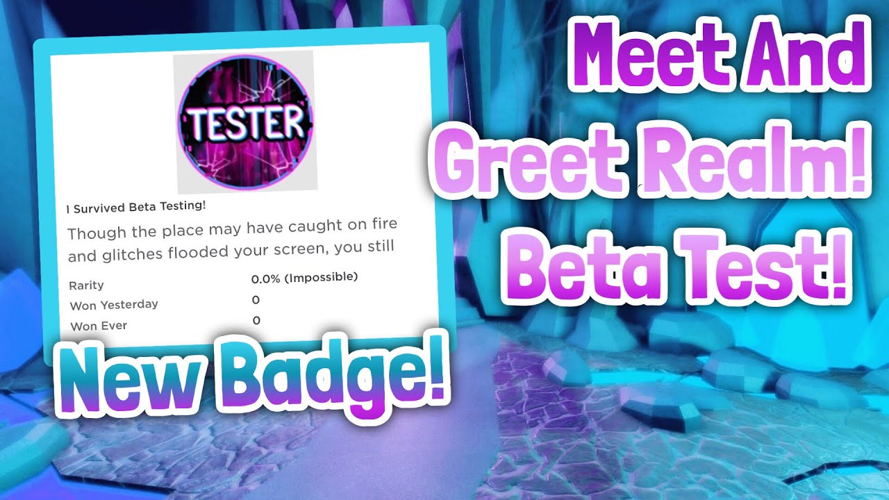 MEET AND GREET REALM BETA TESTING And BADGE! Royale High Leaks - YouTube