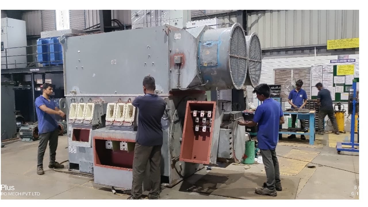 HT Motor 3100KW 6.6KV Slot Wedge Replacement & Service(Completed in 62 ...
